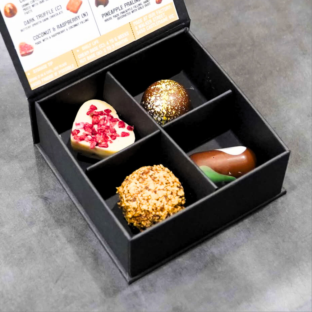 Box of 4 Pralines | Cabosse & Feve Chocolates