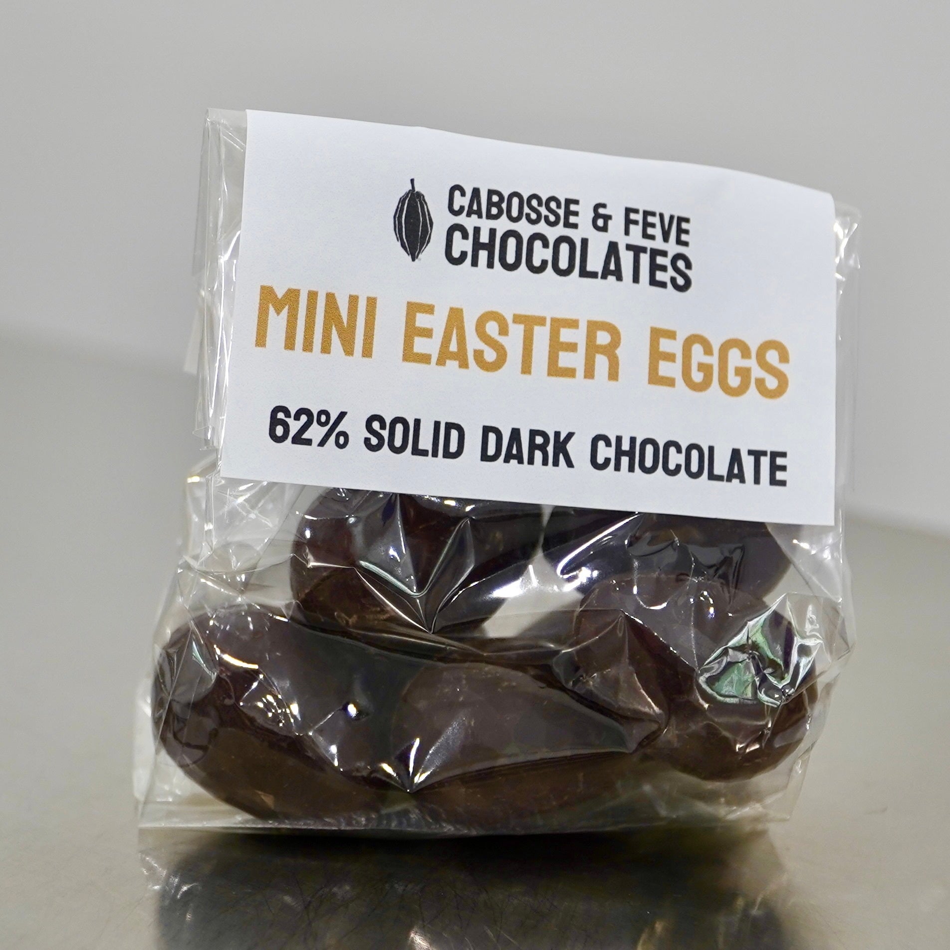 Mini Eggs - Dark 62% | Cabosse & Feve Chocolates